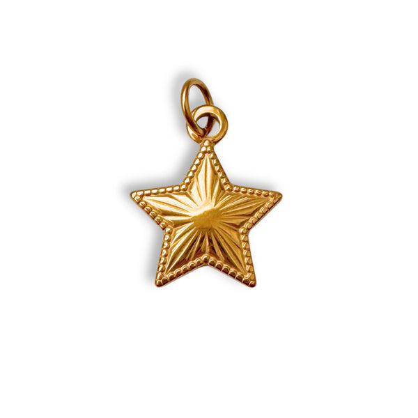 Gold Classic Star Charm – Wildflower Jewellery