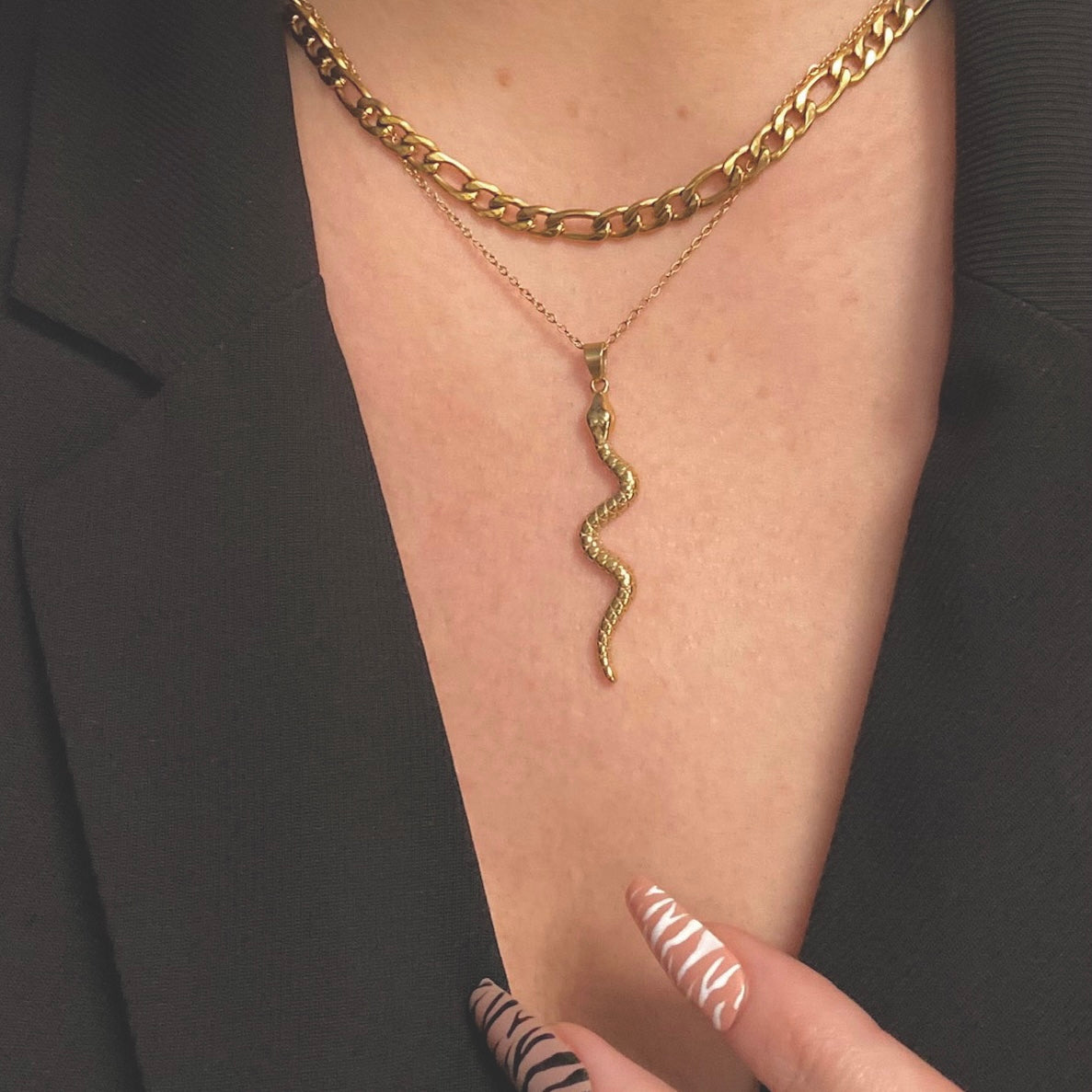 Gold Snake Necklace – Wildflower Jewellery